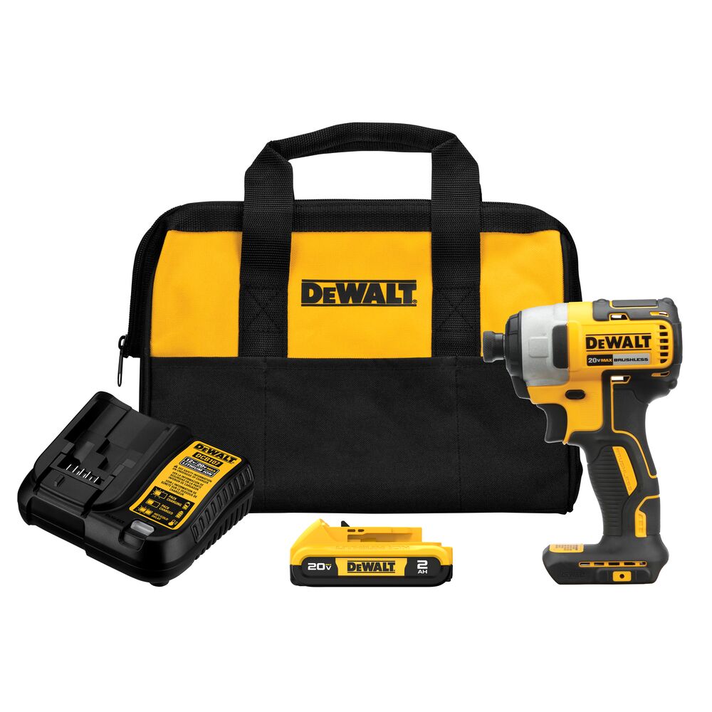 DeWALT DCF787D1 20V MAX 1/4" Brushless Li-Ion Impact Driver/Drill Kit ...