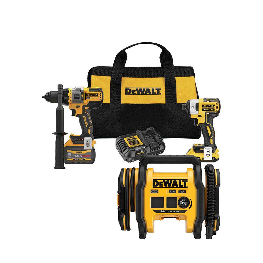 DeWALT DCK2100D1T1-KIT 20V Cordless Hammer Drill/Driver Kit w/ Air Inf ...