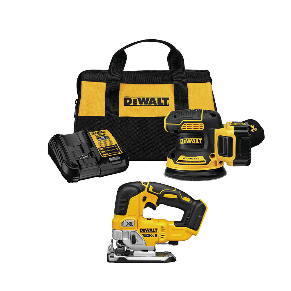 DeWALT DCW210P1-KIT 20V 5" Brushless Orbital Sander Kit w/ Jigsaw – MaxTool