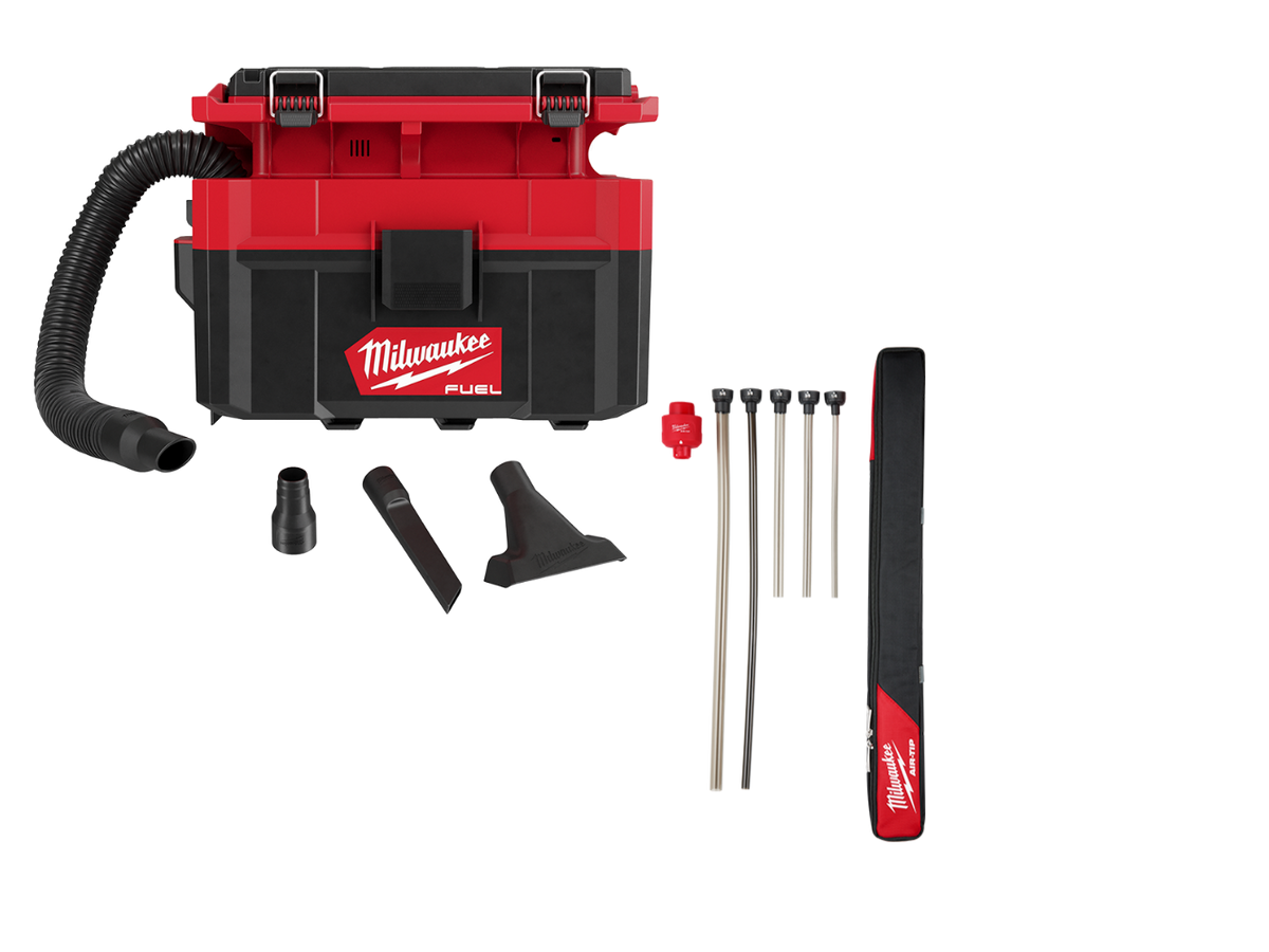Milwaukee 0970-20LR M18 FUEL PACKOUT 2.5 Gal Wet/Dry Vac w/ Long Reach ...