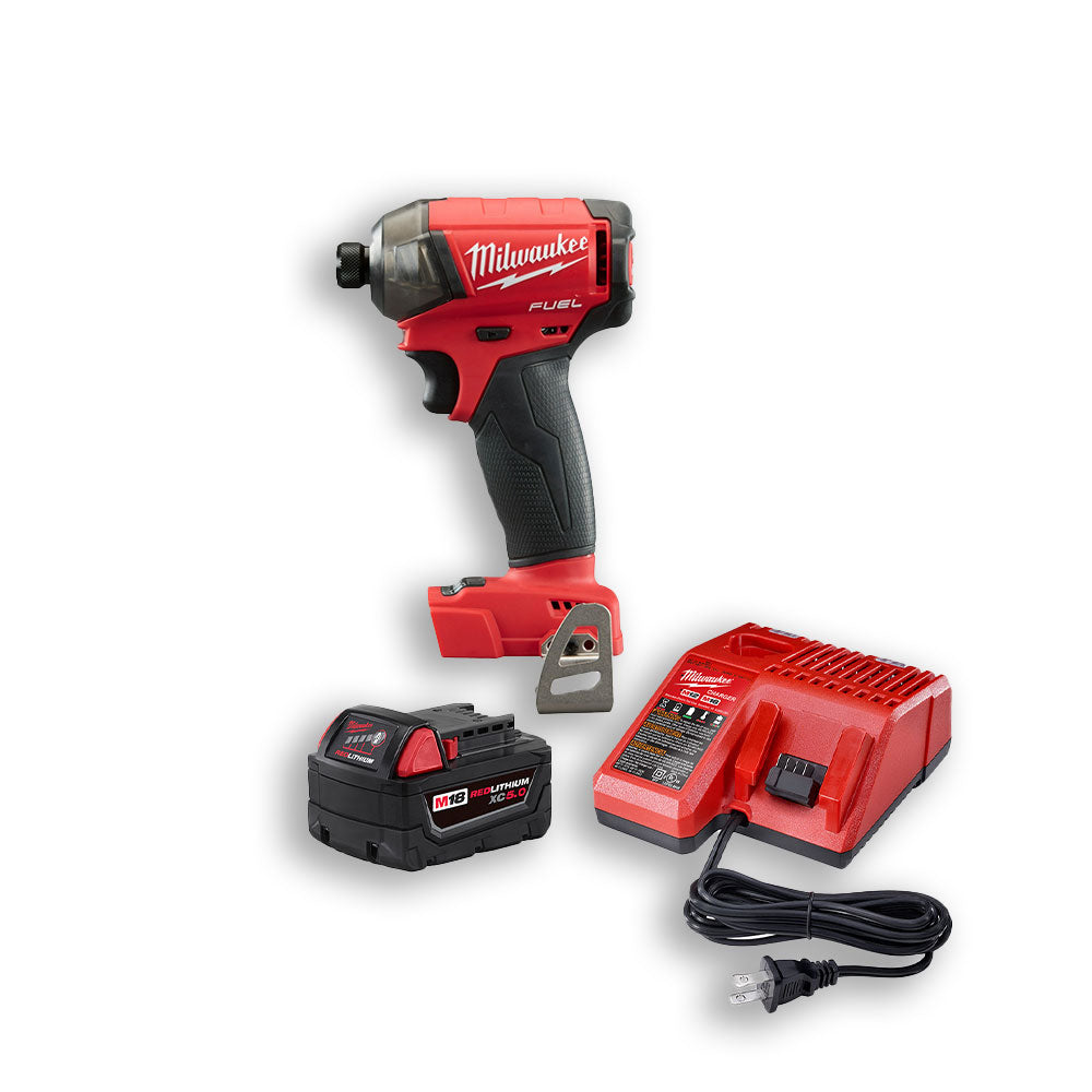 Milwaukee 2760-20SK5 M18 FUEL 18V Surge Impact Driver w/ Battery and C ...