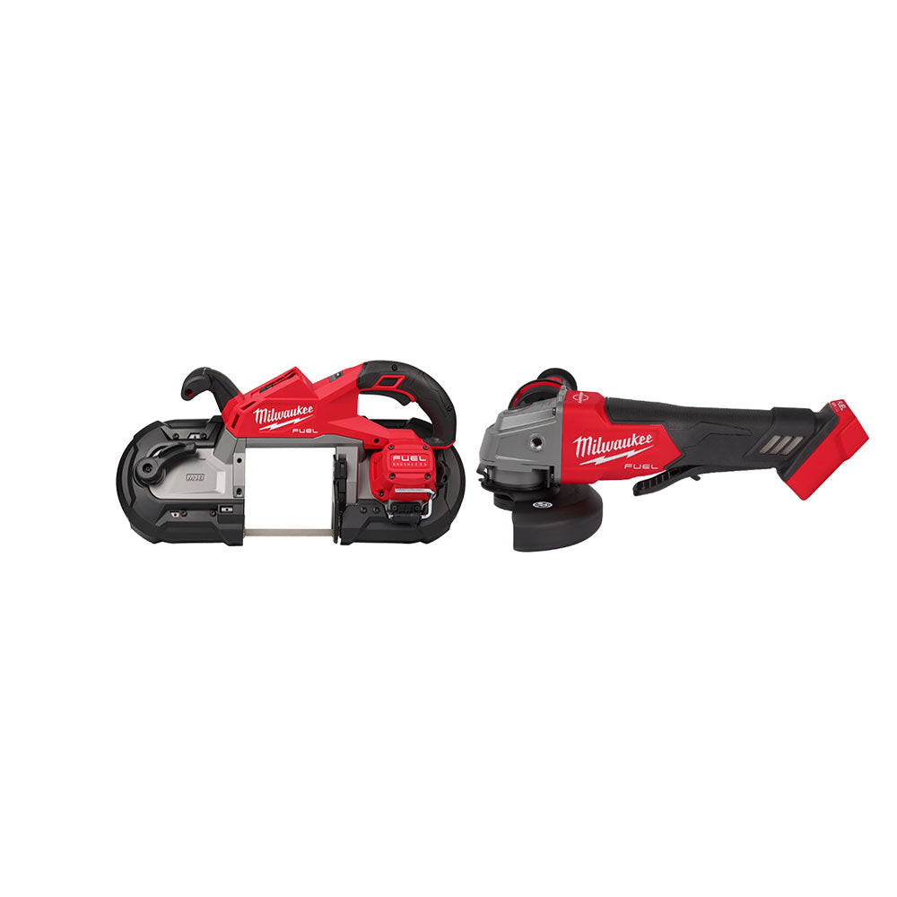 Milwaukee 2929-20GR M18 FUEL 18V Deep Cut Bandsaw w/ M18 Cordless Grin ...