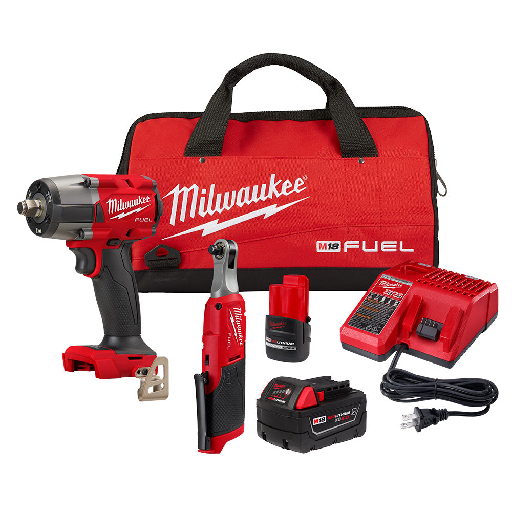 Milwaukee 3890-22 M18 FUEL 18V & M12 FUEL 12V Li-Ion Cordless 2-Tool C ...