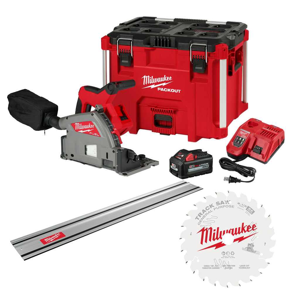 Milwaukee 2831-21TB M18 FUEL 18V Track Saw Kit w/ 55" Track Saw Guide ...