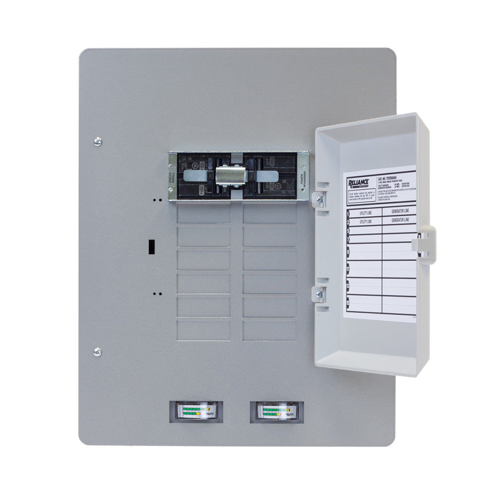 Reliance TRK1006C Indoor Manual Transfer Panel w/ Meters 30A - 60A Uti ...