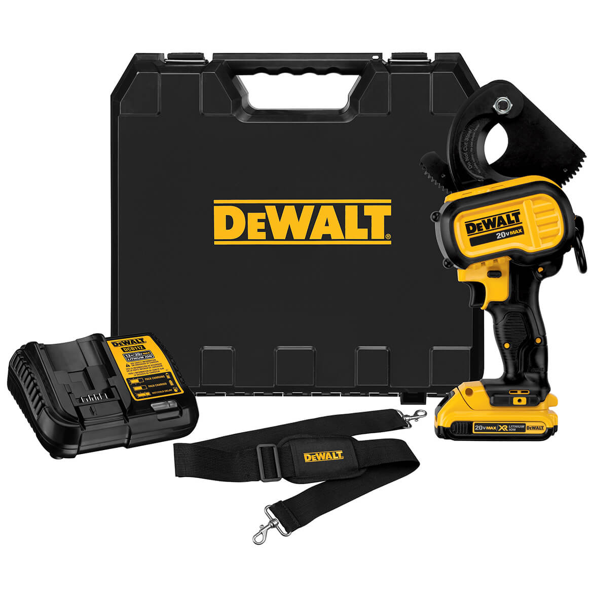 DeWALT DCE150D1 20V MAX Heavy Duty Cordless LED Cable Cutting Tool Kit ...