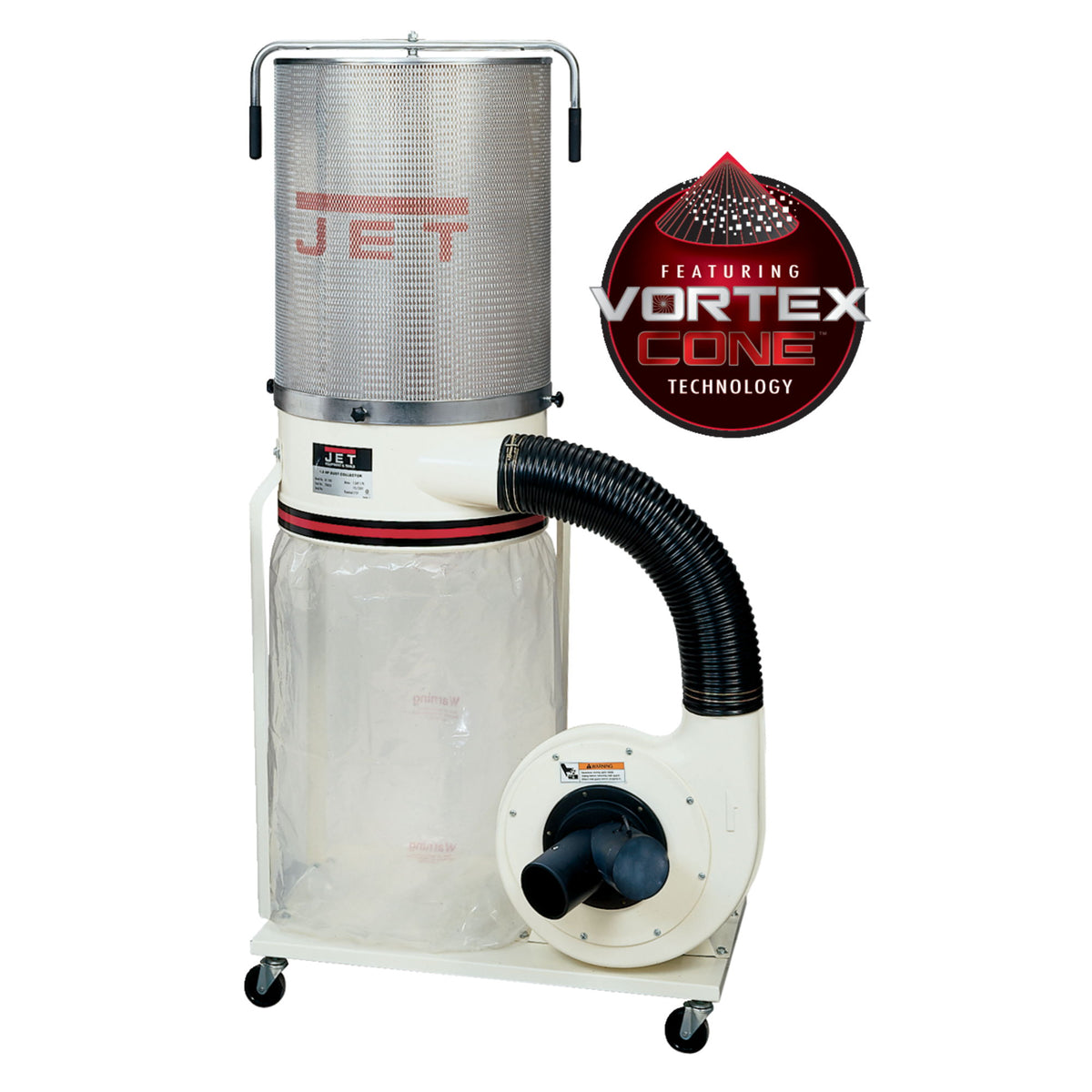 JET DC-1200VX-CK1 2HP 230V Heavy Duty Dust Collector 2-Micron Canister ...